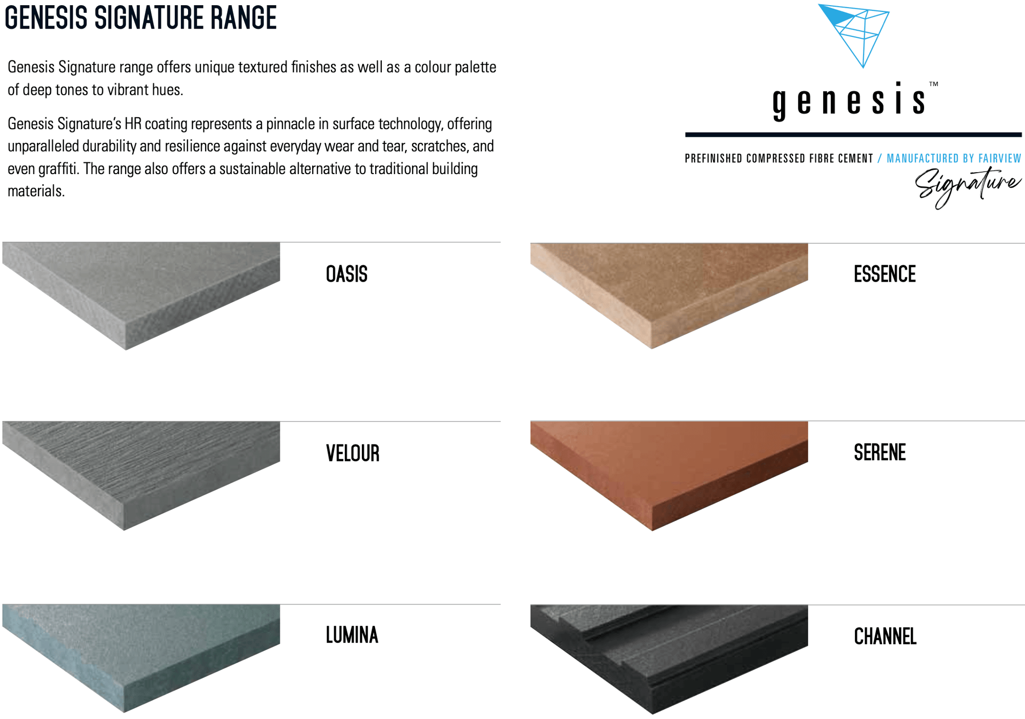 Genesis Fibre Cement Cladding System | CodeMark Certified Panels