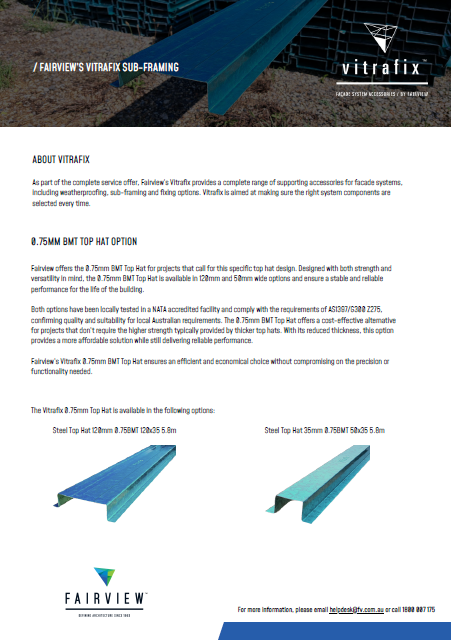 Vitrafix Sub-Framing | Z-Angles, Top Hats, S Battens | Fairview